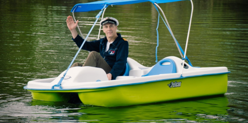 Tagesausflug mit einem Tretboot in Esslingen-Sirnau zu